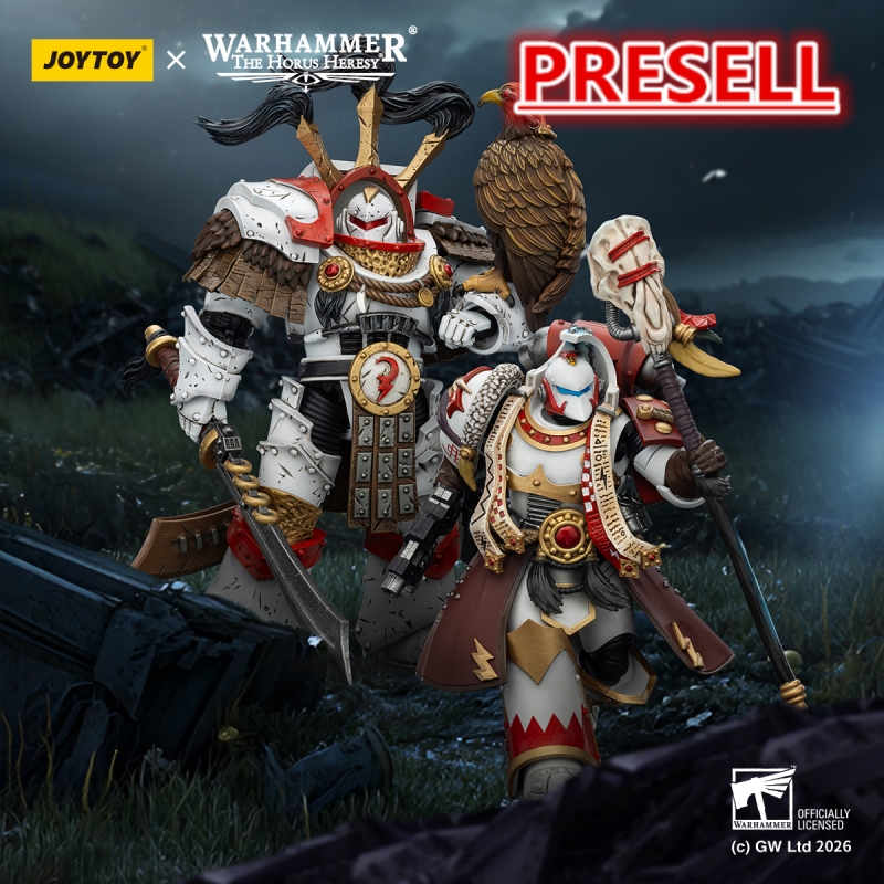 JOYTOY Warhammer 40K 1: 18 White Scars Stormseer Consul and Legion ...