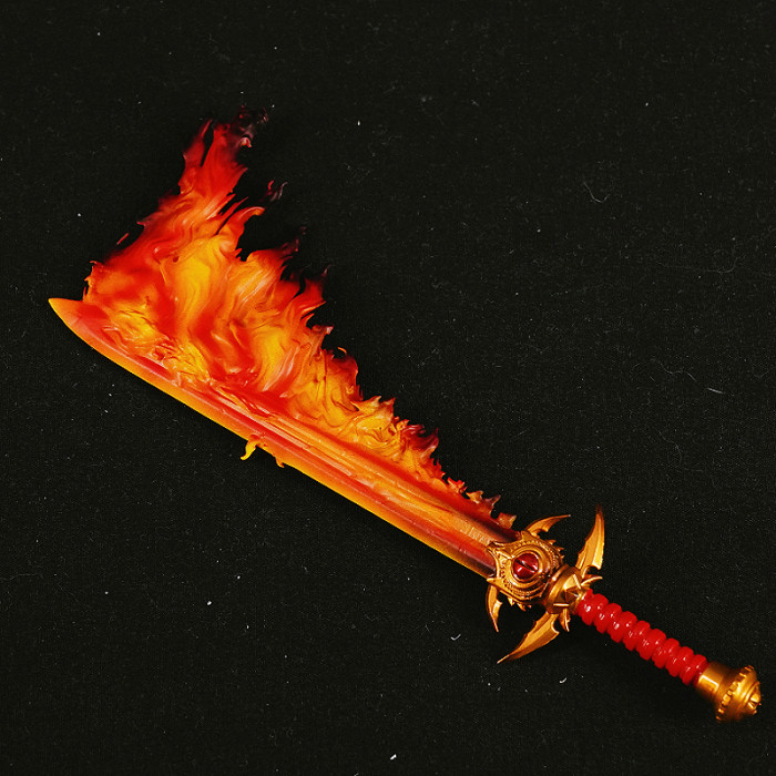 flaming sword